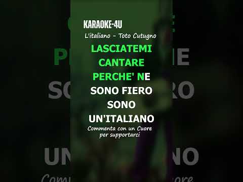 L'italiano - Toto Cutugno (karaoke/strumentale/testo/lyrics)