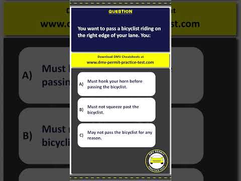 California DMV Written Test 2024 (Set 4 Question 2) #dmvwrittentest #californiadrivingtest Permit