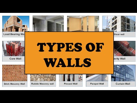 Different Types of Walls | Most common types of walls | B.Arch. Theory | Architecture Aptitude