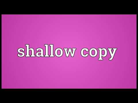 Shallow copy Meaning