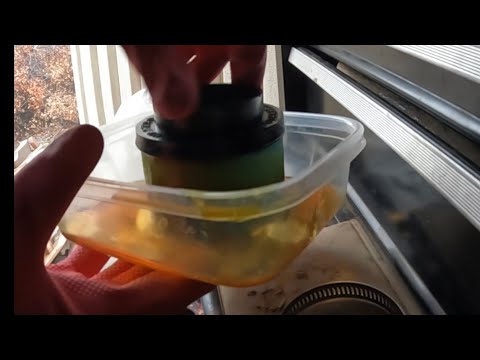 How to oil a unifilter foam filter (Stihl 462) Westcoastsaws RedBeardSaws.