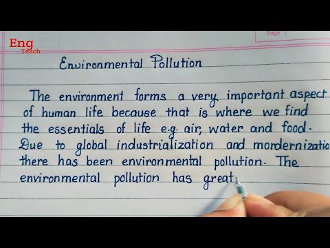 Essay on Environmental Pollution | Environmental Pollution essay | English handwriting | Eng Teach