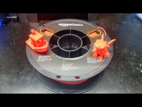 Amazon Basics brand Translucent Red PLA 3D Printer filament review