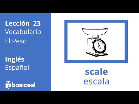 Lesson 23 | Weight | Basic ESL WORKBOOK 2 | Translation Spanish to English | El Peso