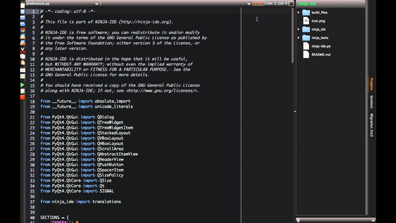 New NINJA-IDE Code Locator