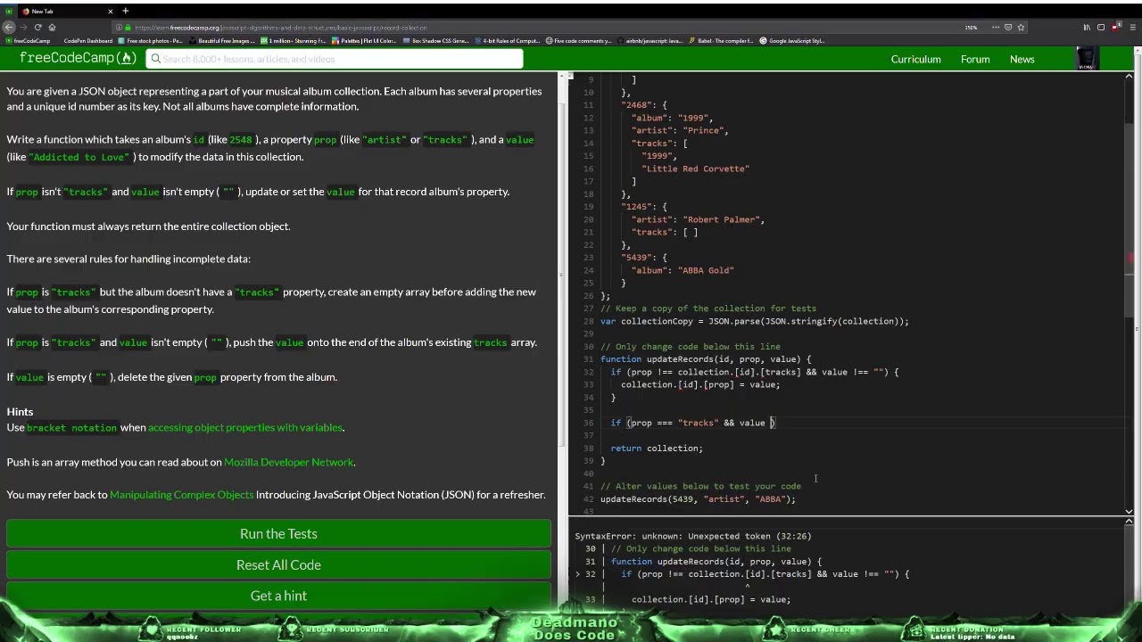 #100DaysOfCode Day 13/100 - JavaScript Algorithms And Data Structures #3