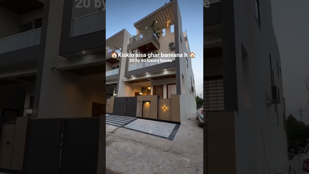 20 by 60 luxury house 🏠 design 🏠 20x60 homes elevation 1200 sq.ft.#home #house #shorts #video#viral