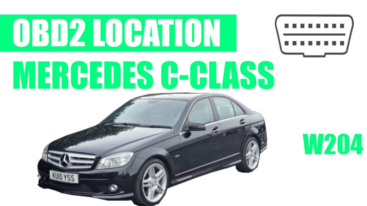 Mercedes-Benz C-Class (W204) [2007-2014]: OBD2 Diagnostic Port Location (tutorial)