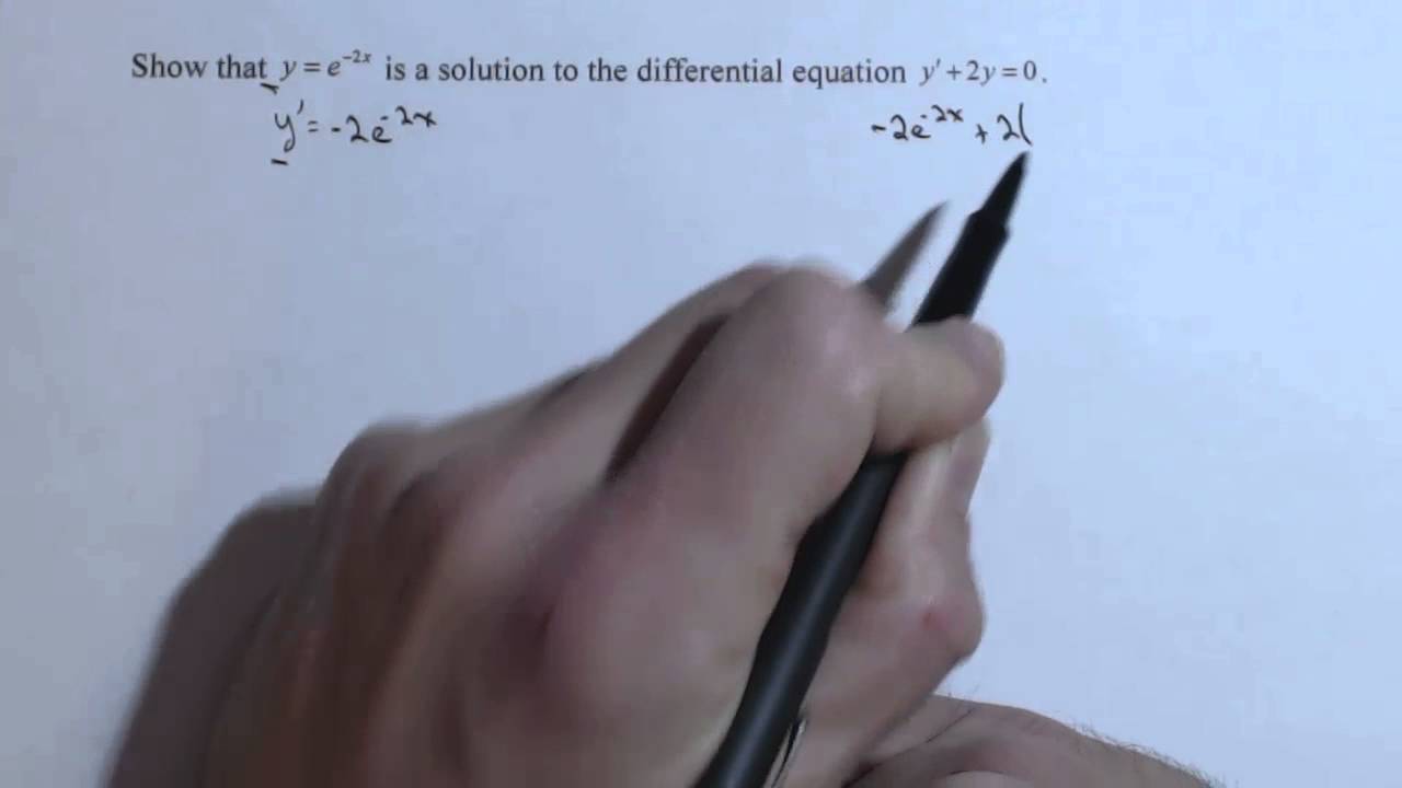 Verifying a Solution to a Differential Equation DER1
