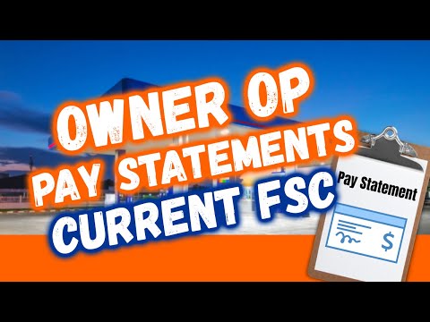 Pay Statements Revealed with Fuel Surcharge - Owner Operators Compensated with Today's Diesel Prices