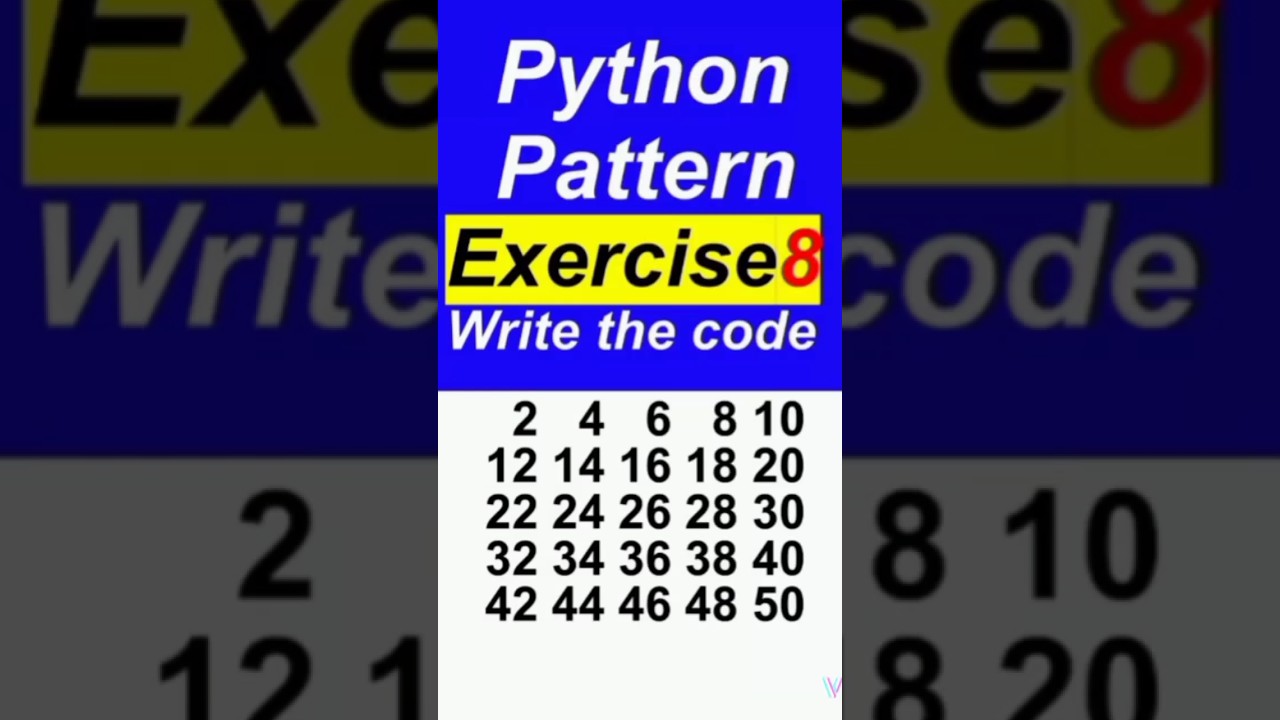 python pattern exarcise 8 with solution #python #solution #pattern #exercisepattern program tutorial
