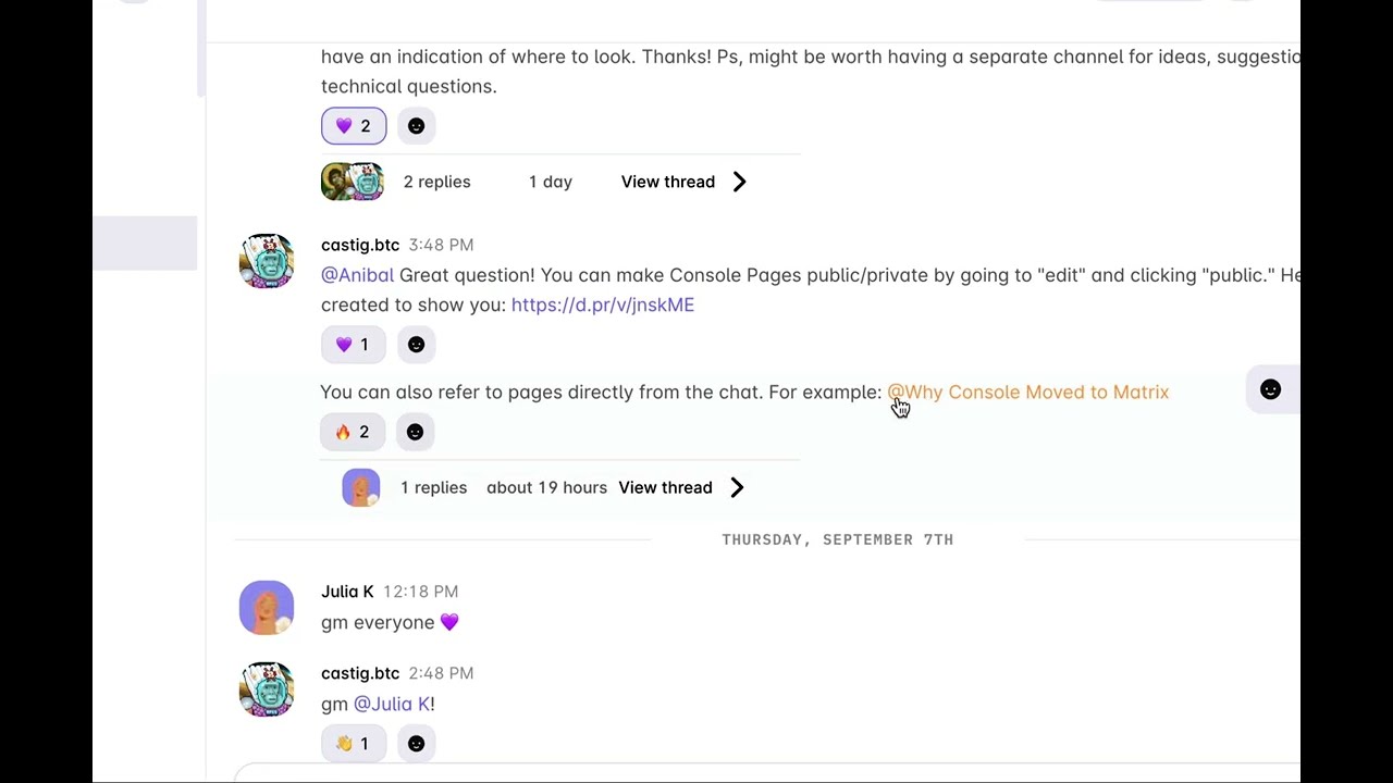 Introducing Console Pages // Web3 Group Chat