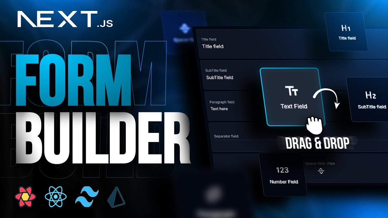 NextJs course: Full stack Form builder, React, Typescript , Dnd-Kit, PostgreSQL, Prisma, Tailwind