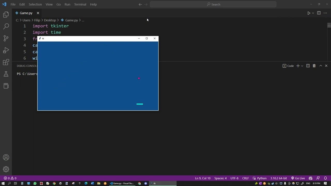 A pretty simple game in python's tkinter module... #shorts #programming #python #pythontkinter