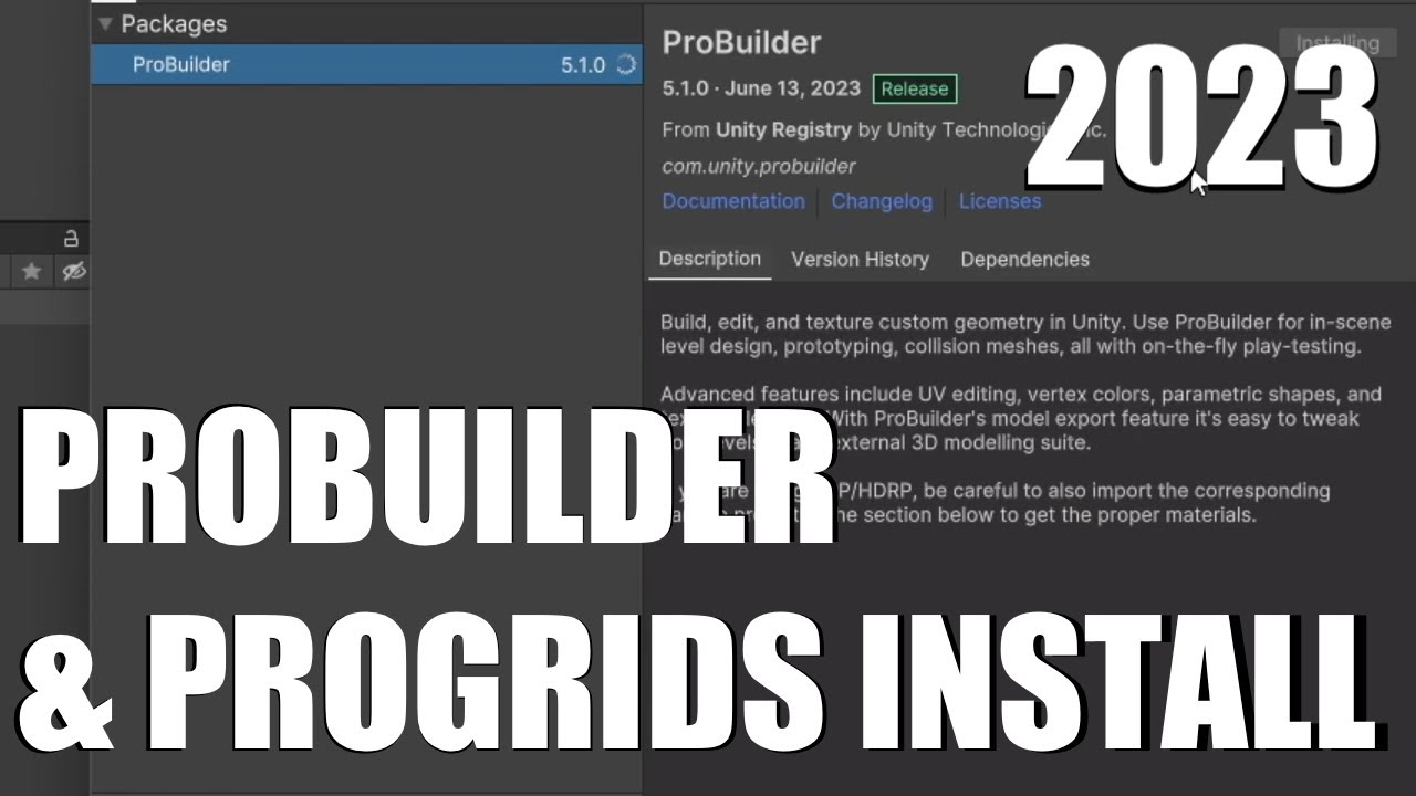 Install ProBuilder & ProGrids in 2 Minutes 2023