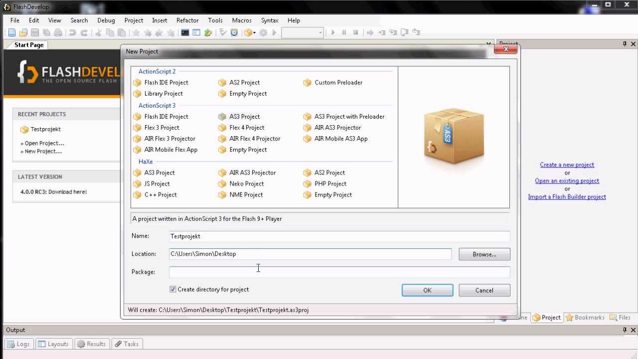 FlashDevelop: ActionScript 3 - Tutorial für Einsteiger