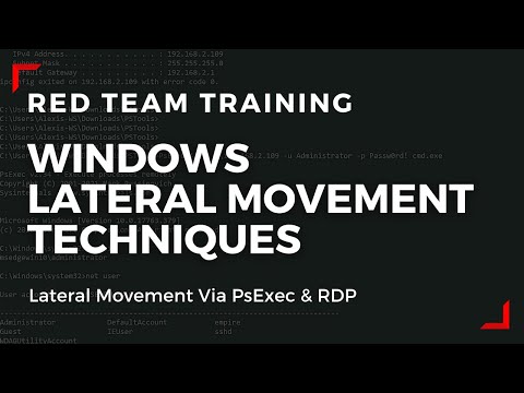 Windows Red Team Lateral Movement Techniques - PsExec & RDP