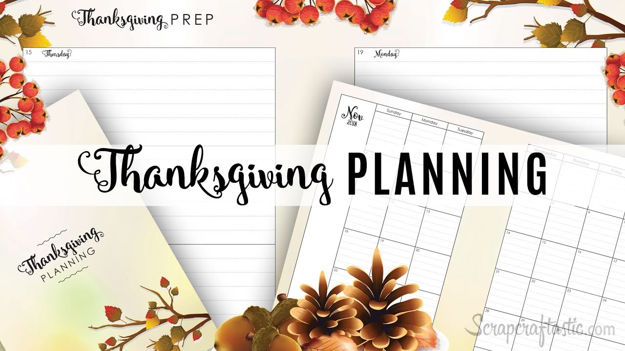 Thanksgiving Planning - Printable Planner Inserts | Scrapcraftastic