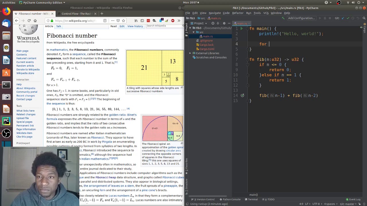 Rust: Fibonacci Sequence