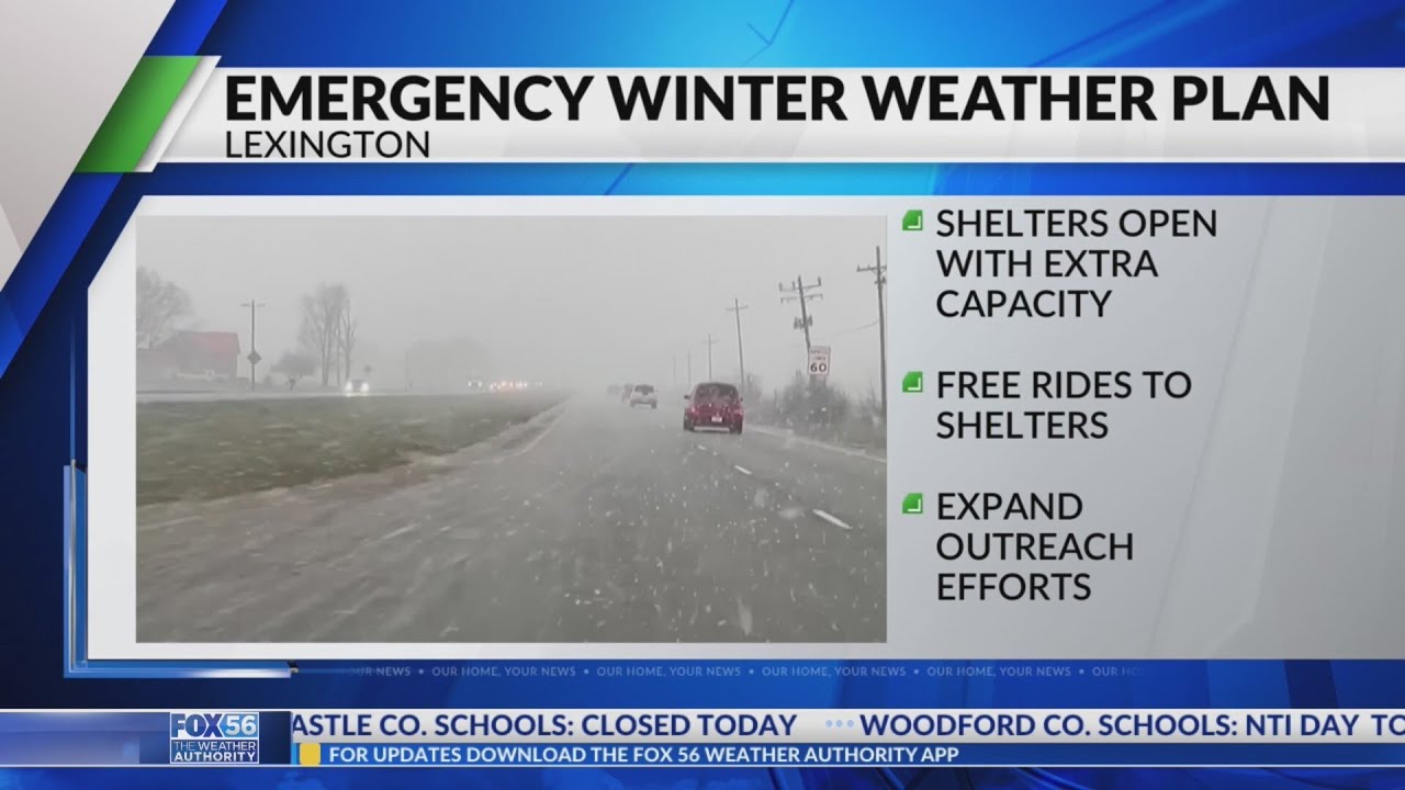 Lexington activates Emergency Winter Weather Plan amid sub-freezing temperatures, snow flurries