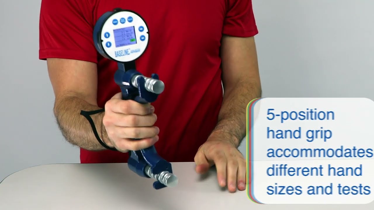 Baseline® BIMS™ Digital Grip Dynamometer | 5-Position Bluetooth-Enabled Strength Testing