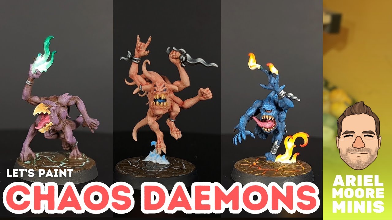 Let's Paint Ghostly Chaos Daemons using Pro Acryl Paints with Ariel Moore Minis