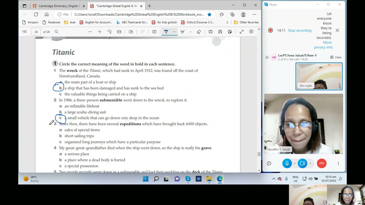LoctPT-JuluatJT Cambridge Global English workbook unit 4-5 July 1,2022
