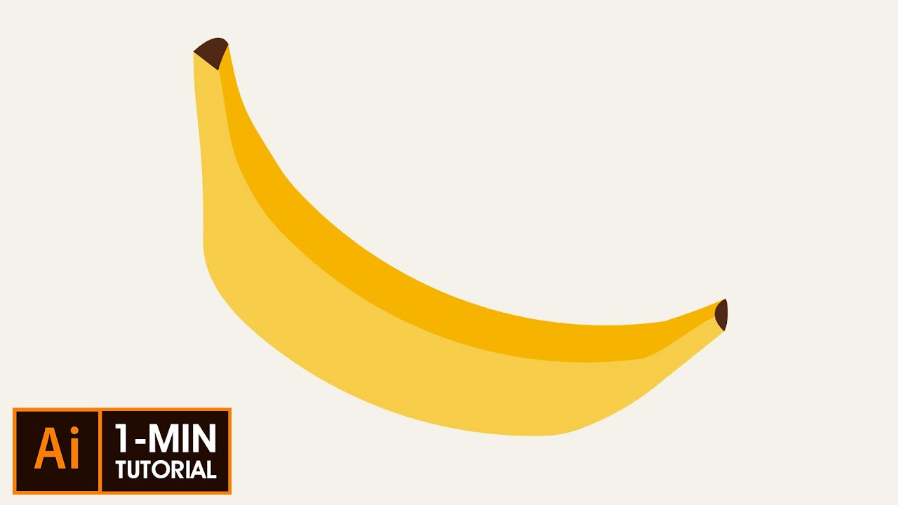 Flat Design Banana - Illustrator Tutorial