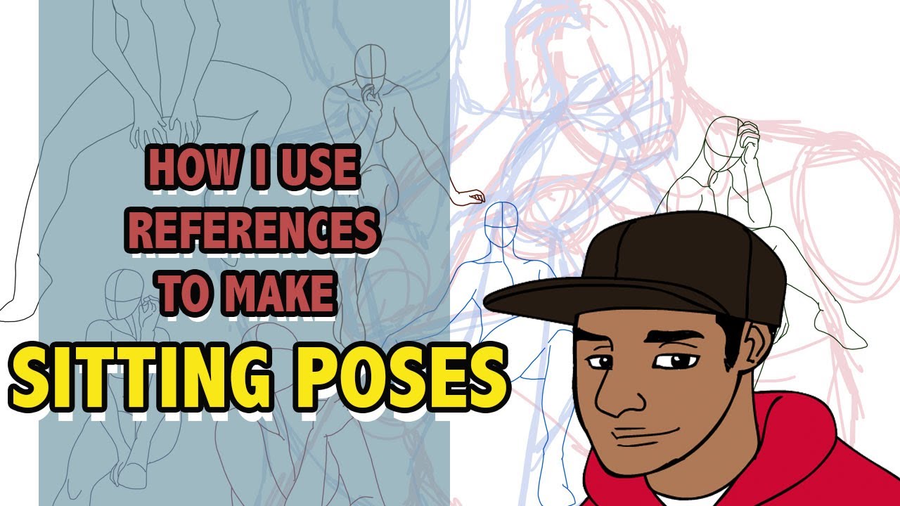 Using references for sitting poses #arttips #digitalart #artreferences