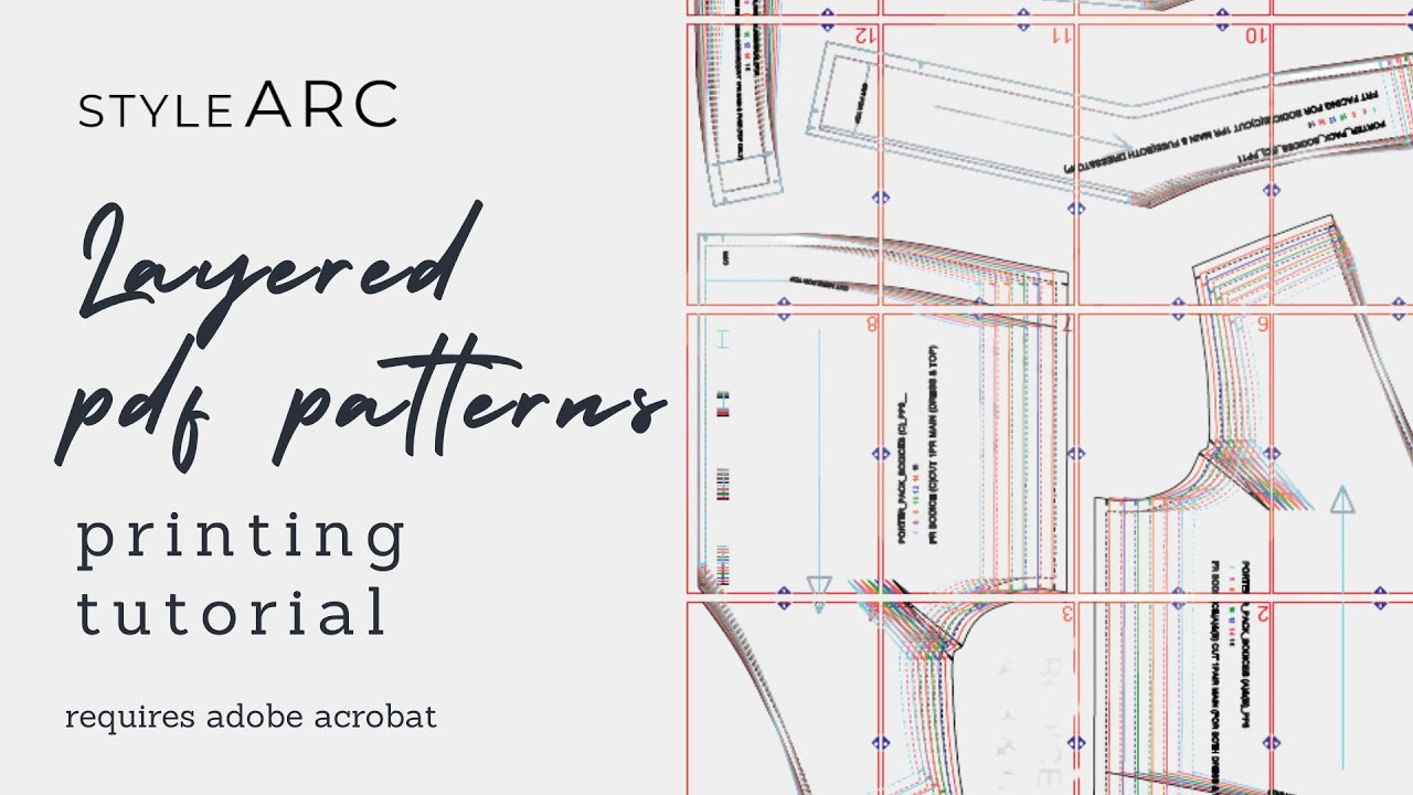 Using Layered PDF Sewing Patterns - Turning layers on and off