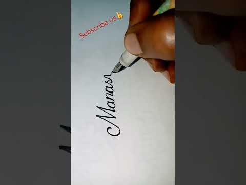 How to write Manasvi in cursive #neatandcleanwriting #cursivewriting