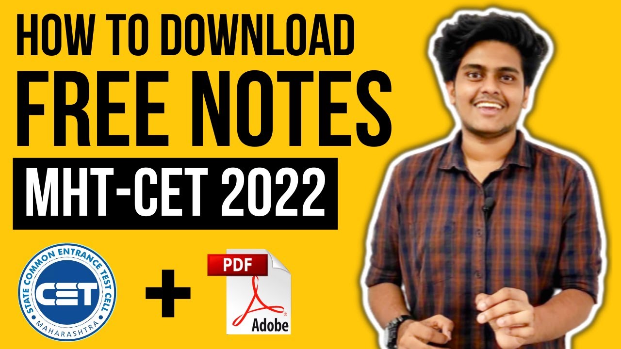 How to download free notes pdf for MHT CET 2022 examination