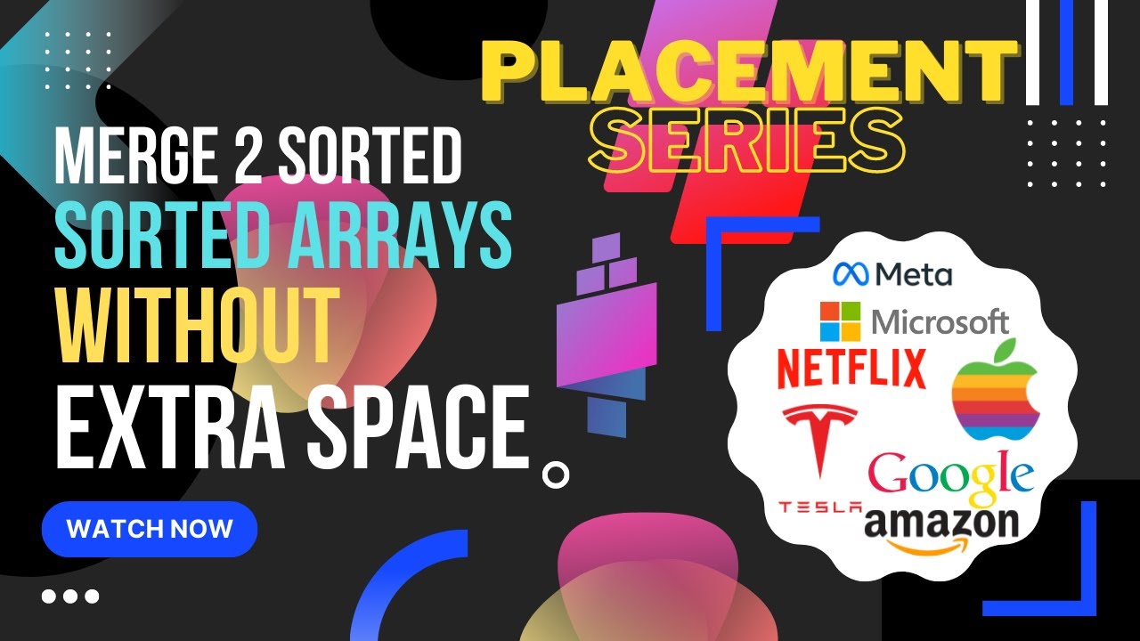 Merge 2 Sorted Arrays without extra space | Leetcode | GeekforGeeks