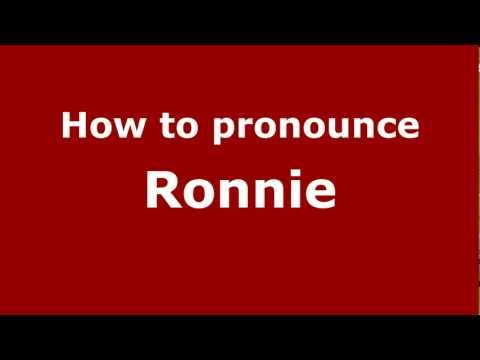 How to Pronounce Ronnie - PronounceNames.com