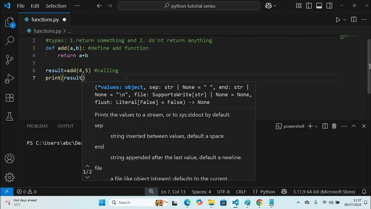 Lecture 5| Python Functions Explained | Return Something vs Return Nothing with Examples