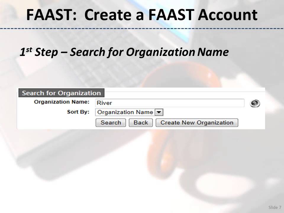 How to Create a FAAST Account