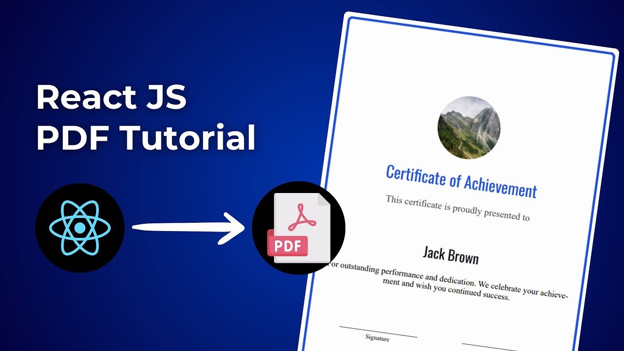 React PDF Tutorial: Build a Certificate Generator with Tailwind CSS