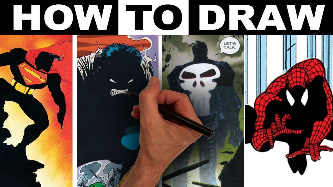 How to draw the 3 TYPES of Comic Book SILHOUETTES