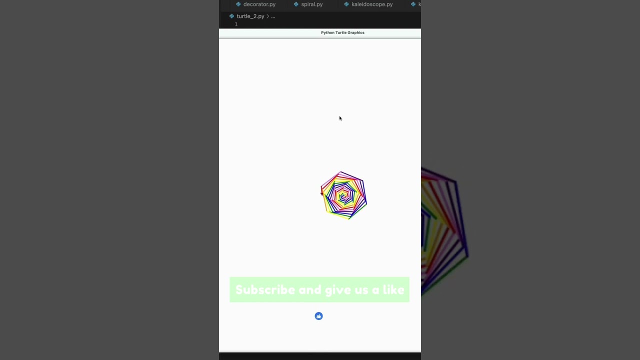Python Tutorial: Create a Stunning Rainbow Spiral with Turtle Graphics #shorts