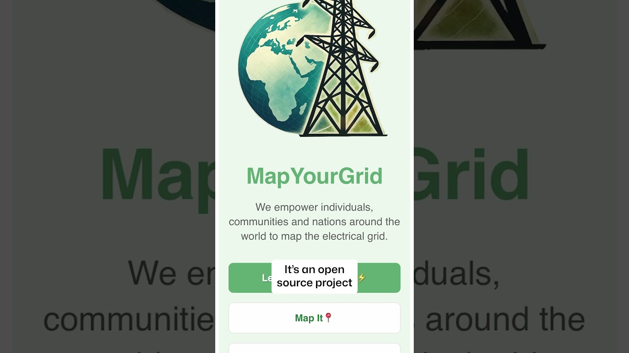 MapYourGrid: Contributing to an open map of the world's energy grid