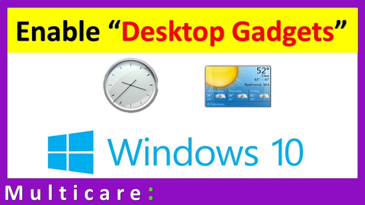 How to enable Desktop Gadgets on your Windows 10 computers