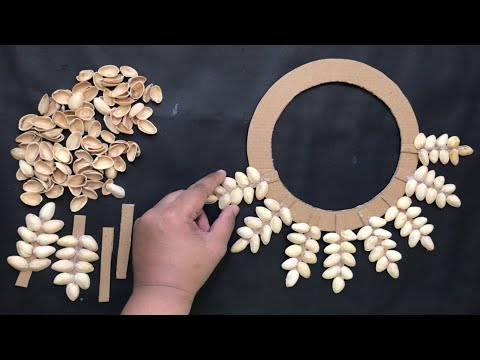 Unique Wall Hanging Craft Using Pistachio Shells | Paper Craft For Home Decoration | DIY Wall Decor