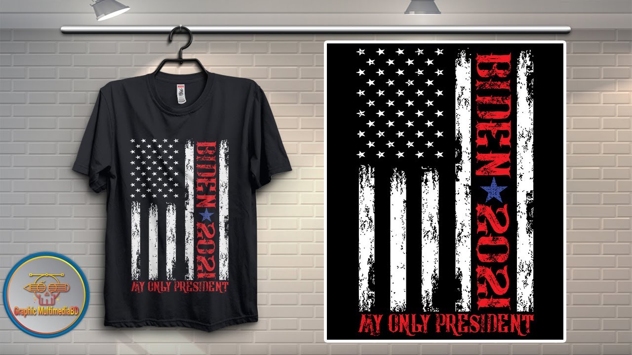 American Flag T-Shirt Design | T-Shirt Design Tutorial In Illustrator | Advance T-Shirt Design Video
