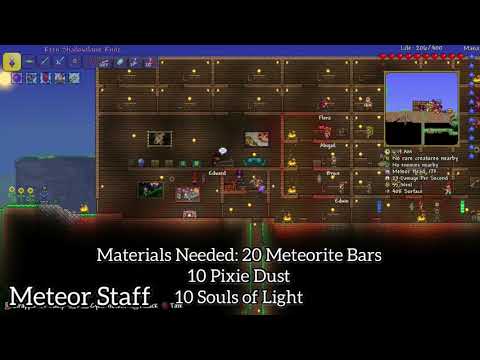 Terraria - How to Make The Meteorite Staff