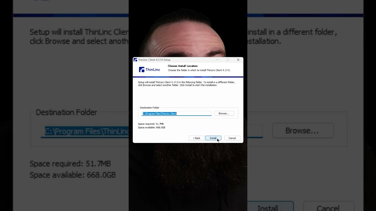 Install ThinLinc client software