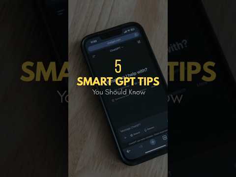 5 Smart MUST Know GPT Tips #shorts #chatgpt #ai