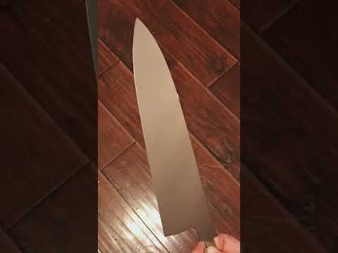 Sheffcut honyaki gyuto, midare hamon with ashi, 225mm, 65hrc - My current knife polish