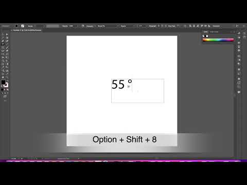 Degree symbol Adobe Illustrator Mac