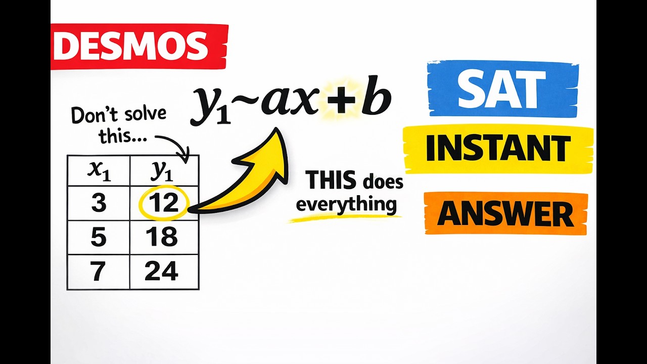 SAT Math Hack: Solve this INSTANTLY with DESMOS! No Algebra required!