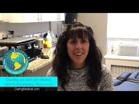 Disabling back pain resolved with H3 Prolotherapy - Tracy's story